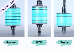 Comparison of Motor Stator and Rotor of Tesla, BYD, and Huawei